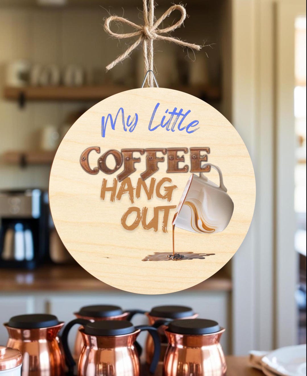 My Little Coffee Hang Out Wooden Sign, Rustic Home Decor, Coffee Lover ...