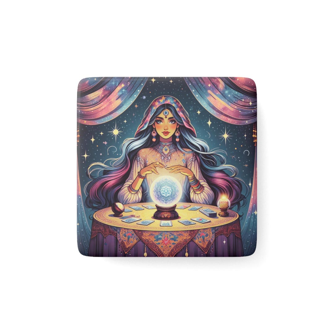 Mystical Fortune Teller Magnet: Crystal Ball Bohemian Decor - Etsy