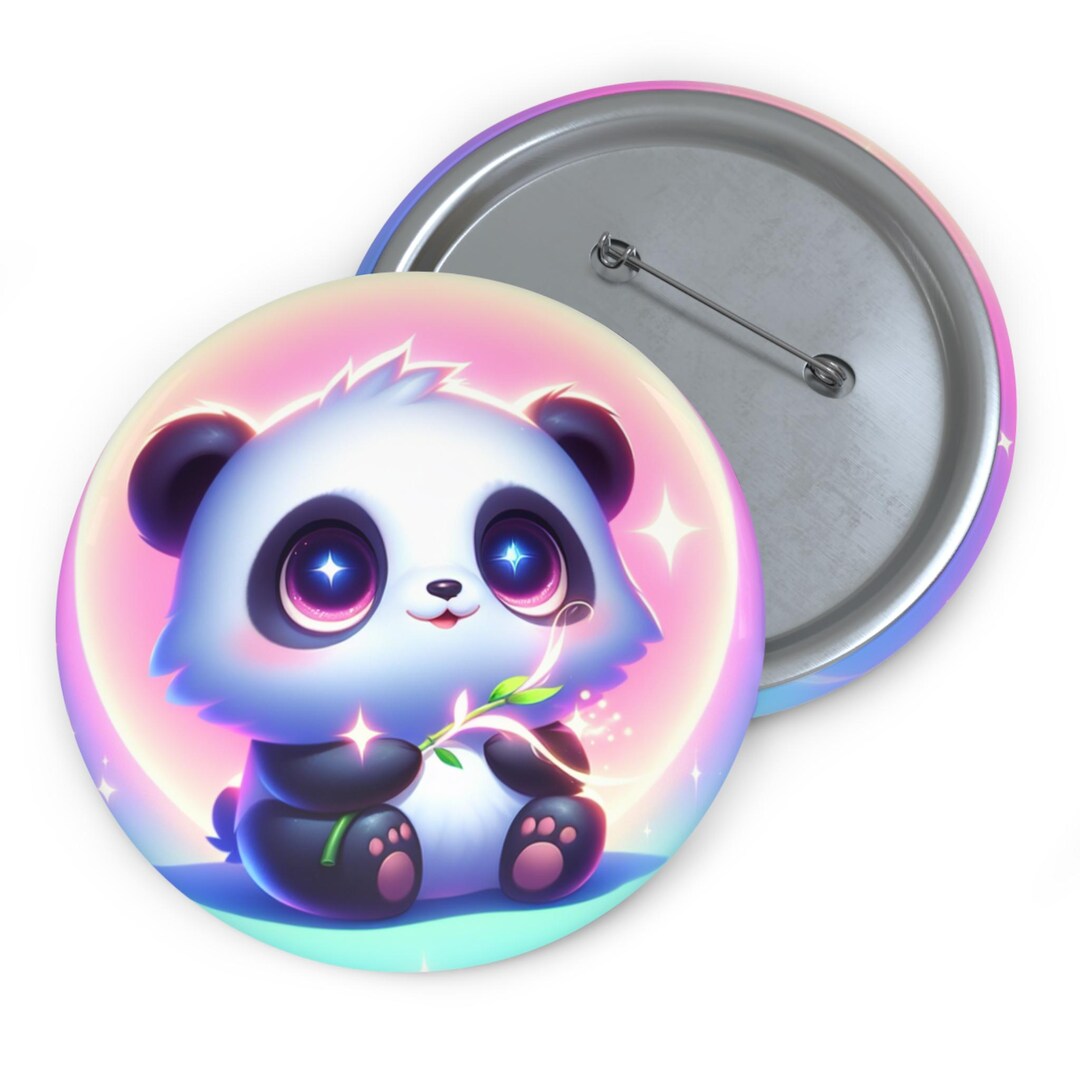 Custom Panda Pin Buttons: Kawaii Backpack Pins, Party Favors - Etsy