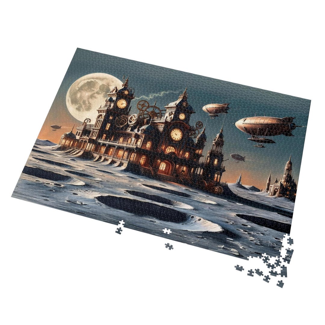 Steampunk Moon Base Jigsaw Puzzle: Collectible Tin, Brain Teaser - Etsy