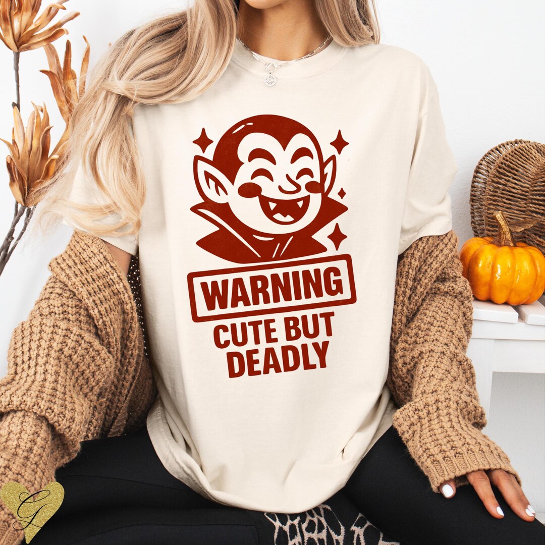 Cute Vampire Comfortable Cartoon Shirt,halloween T-shirt, Funny Floral ...