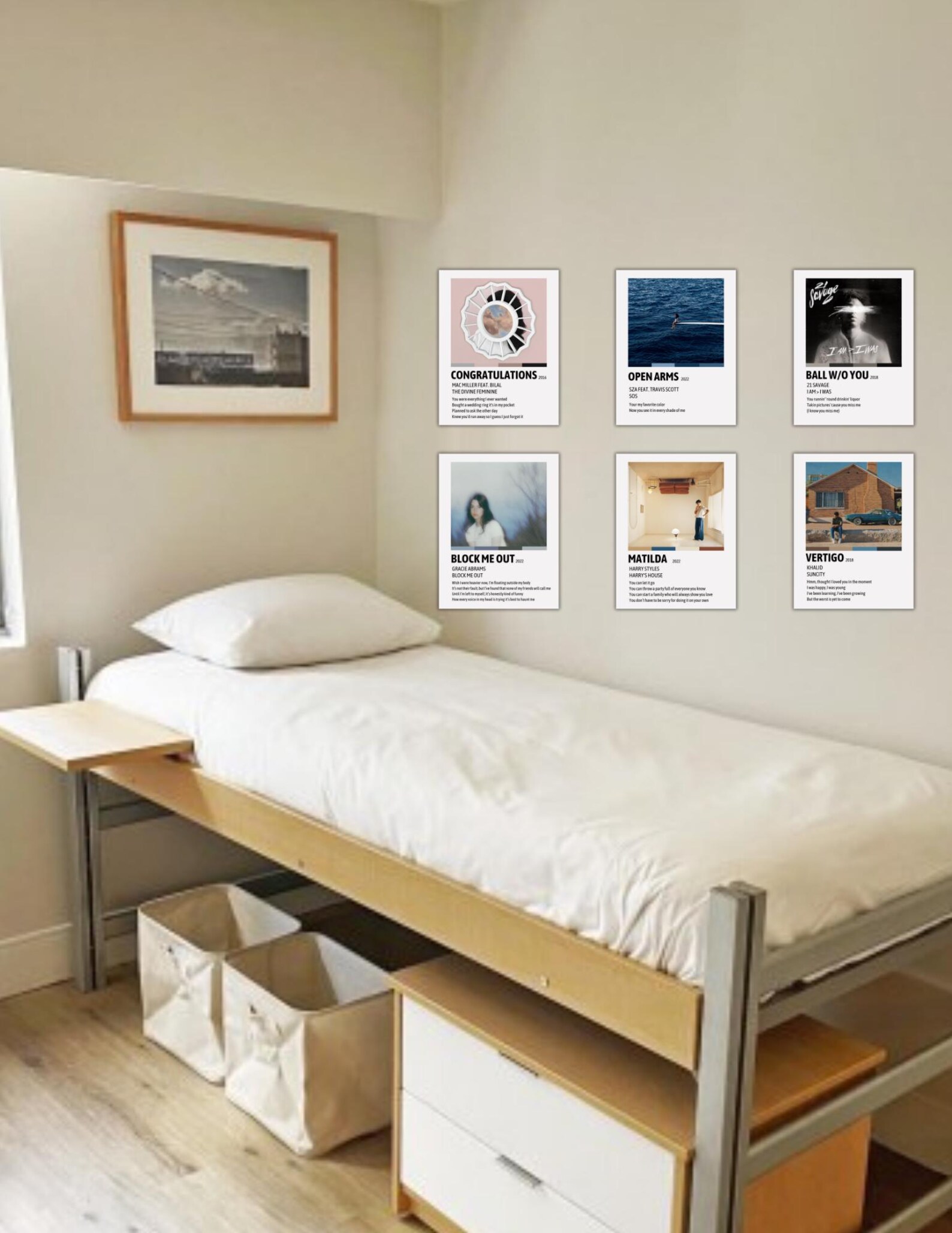 Customizable Favorite Song and Lyrics Music Poster for College Students ...