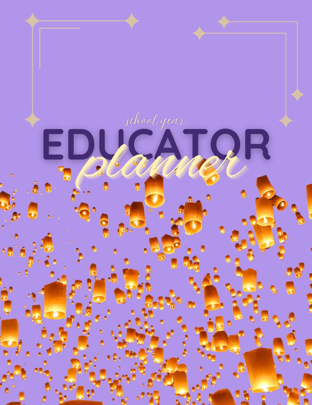 Tangled/rapunzel Aesthetic Digital Teacher Planner - Any Year - Purple ...