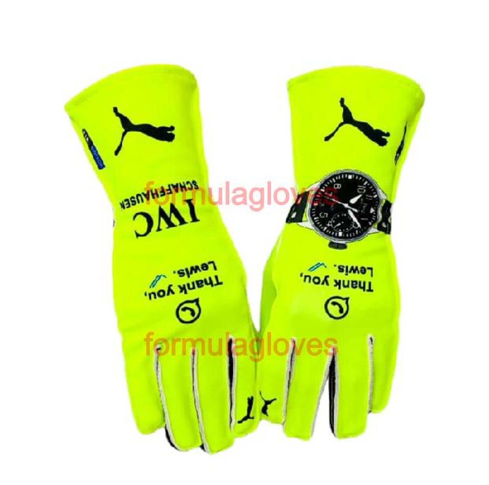 Lewis Hamilton F1 Karting Gloves 2024 Mercedes Last Gloves Thank You ...