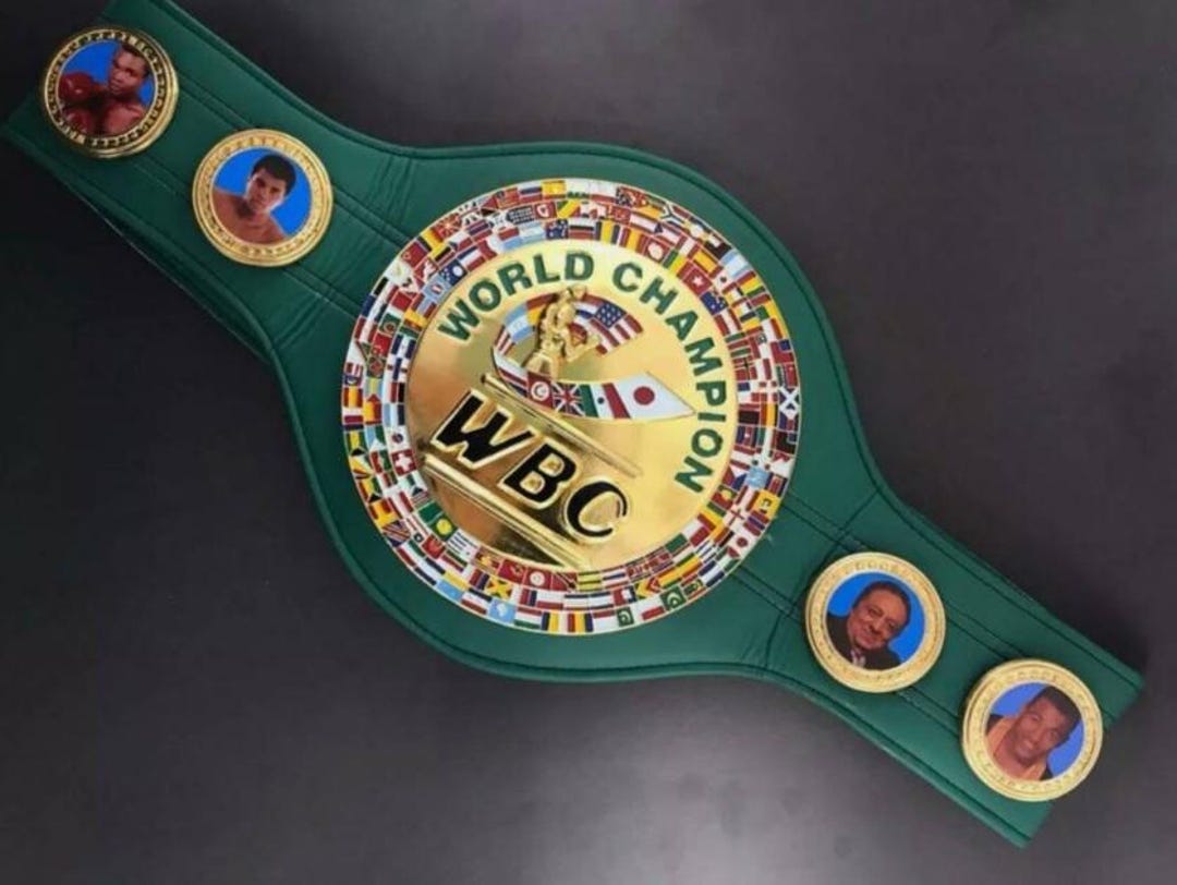 WBC World Boxing Championship Replica Belt Genuine Handmade Leather ...
