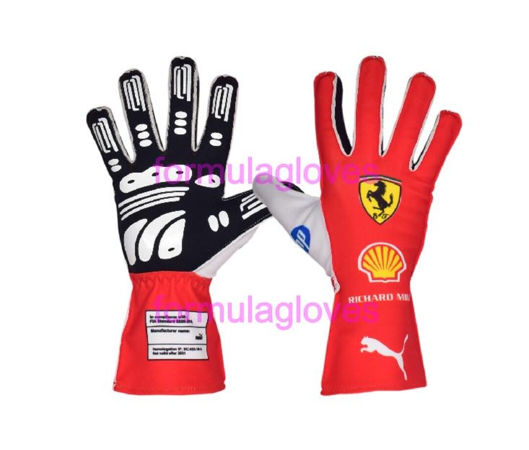 Lewis Hamilton F1 Karting Gloves 2025 Ferrari Formula 1 Sim Racing ...