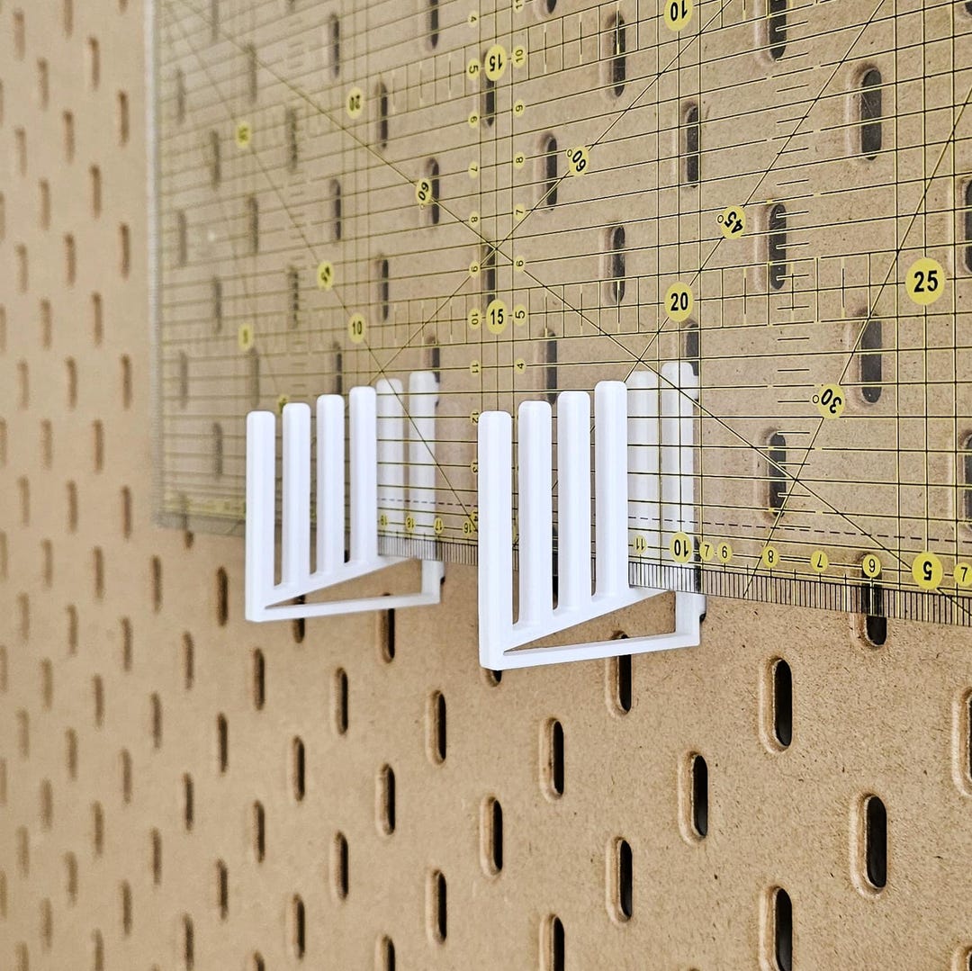 Set of 2 Ruler Holders for Ikea Skadis Pegboard, Pegboard Accessories ...
