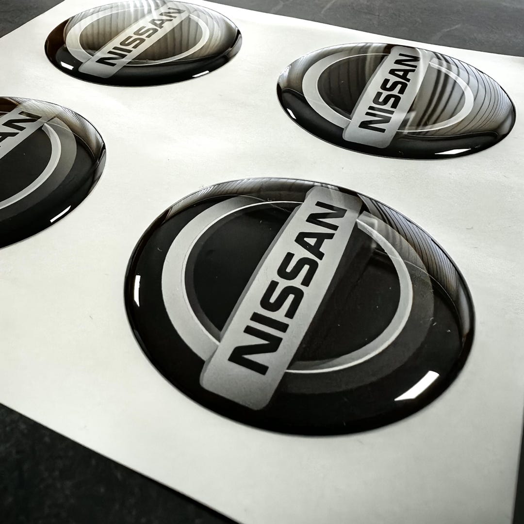 NISSAN Wheel Emblem Sticker for Wheel Center Hub Caps Emblem Decal Rims ...