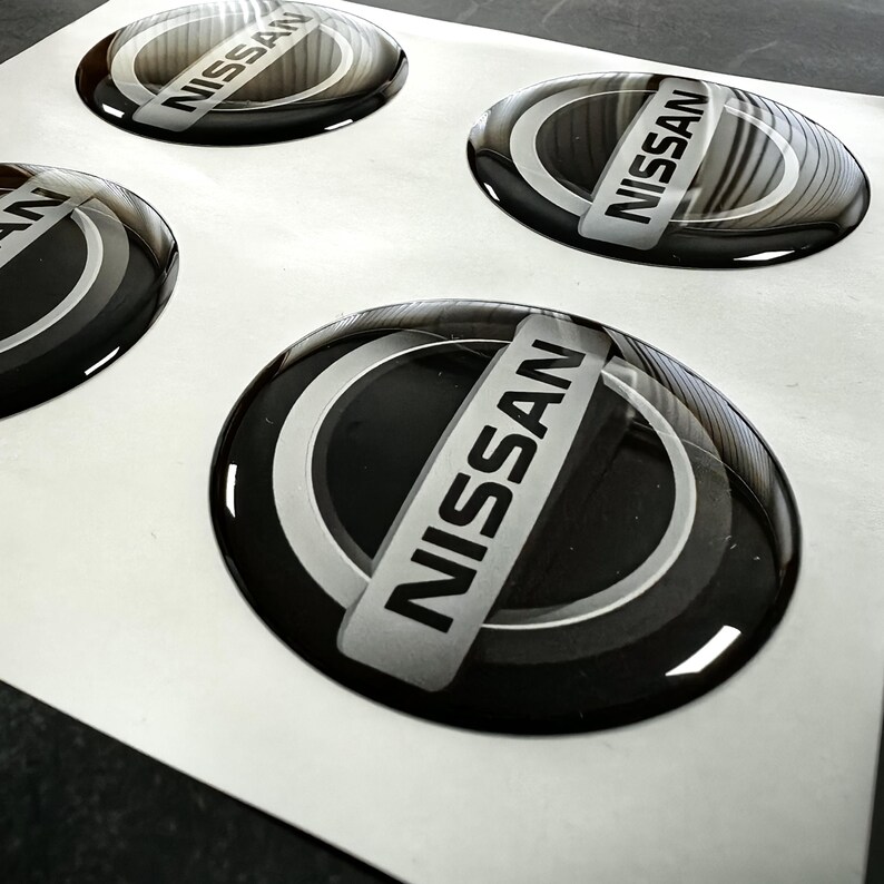 NISSAN Wheel Emblem Sticker for Wheel Center Hub Caps Emblem Decal Rims ...