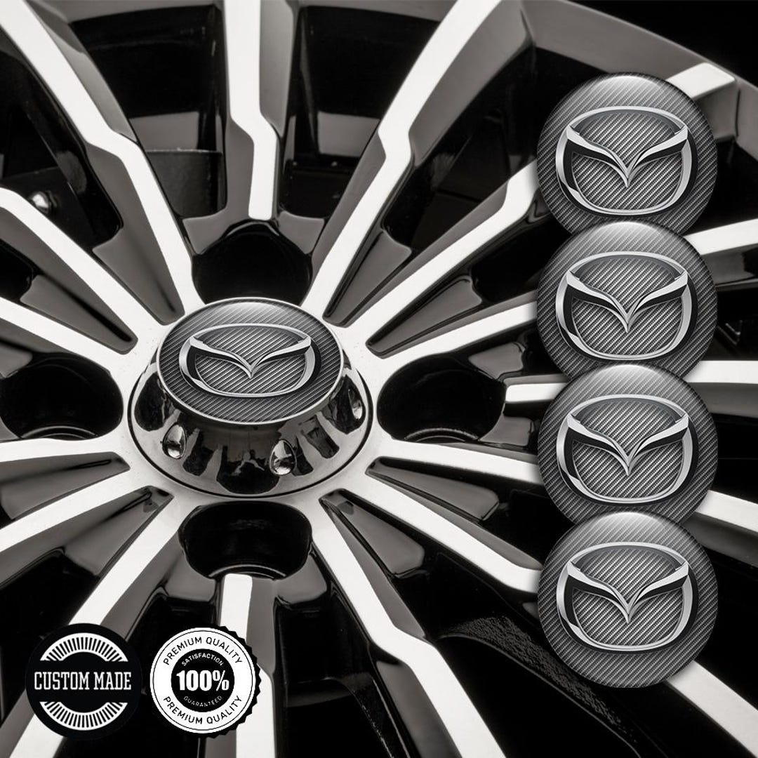 Mazda Wheel Sticker for Wheel Center Hub Caps Emblem Decal Rims Cover ...