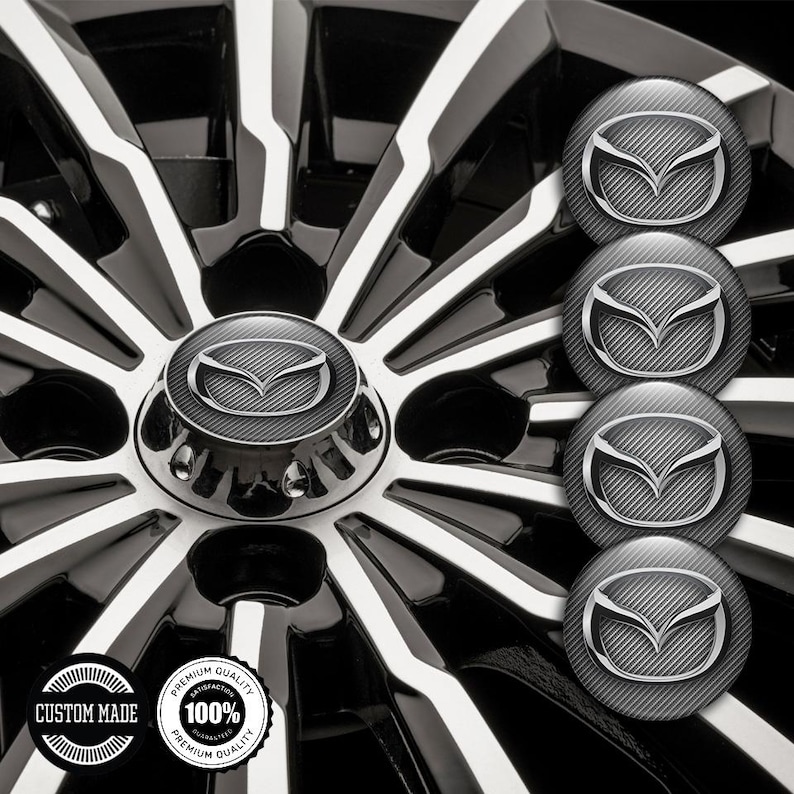 Mazda Wheel Sticker for Wheel Center Hub Caps Emblem Decal Rims Cover ...