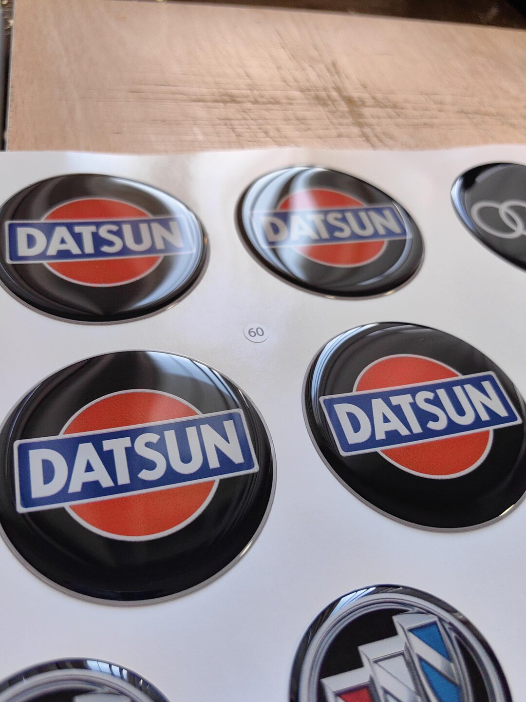 Datsun Wheel Sticker for Wheel Center Hub Caps Emblem Decal Rims Cover ...