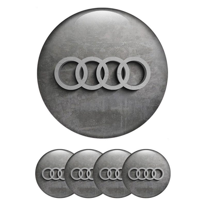 Audi Wheel Emblem Sticker for Wheel Center Hub Caps Emblem Decal Rims ...