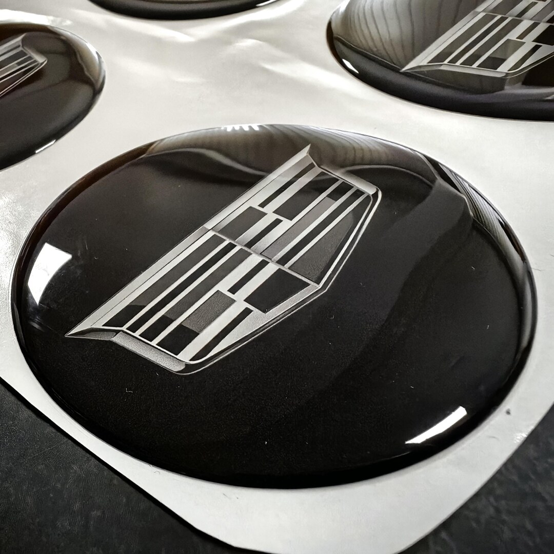 Cadillac Wheel Emblem Sticker for Wheel Center Hub Caps Emblem Decal ...