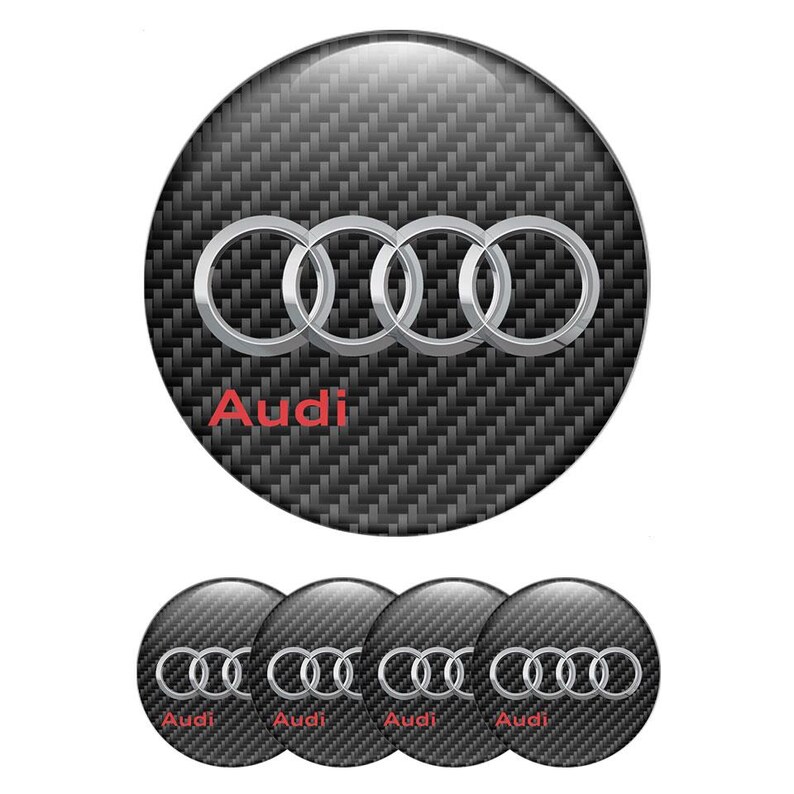 Audi Wheel Emblem Sticker for Wheel Center Hub Caps Emblem Decal Rims ...