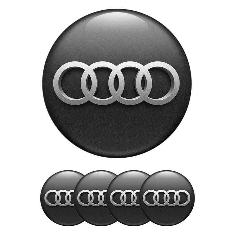 Audi Wheel Emblem Sticker for Wheel Center Hub Caps Emblem Decal Rims ...