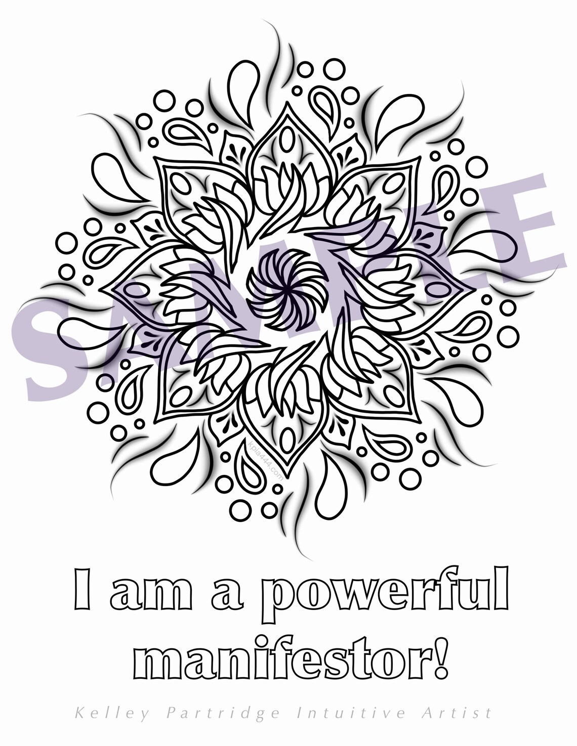 Adult Coloring Page for Manifestation Printable Art Project - Etsy