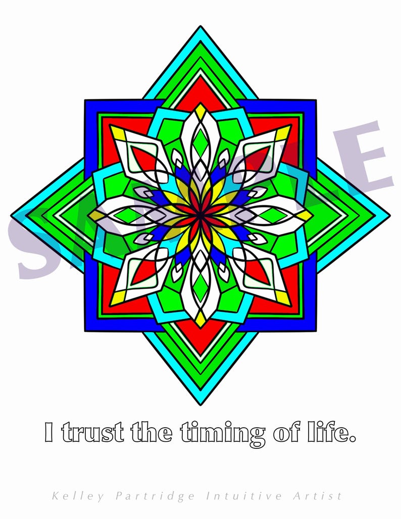 Coloring Page Spiritual Printable Zen Art - Etsy Australia