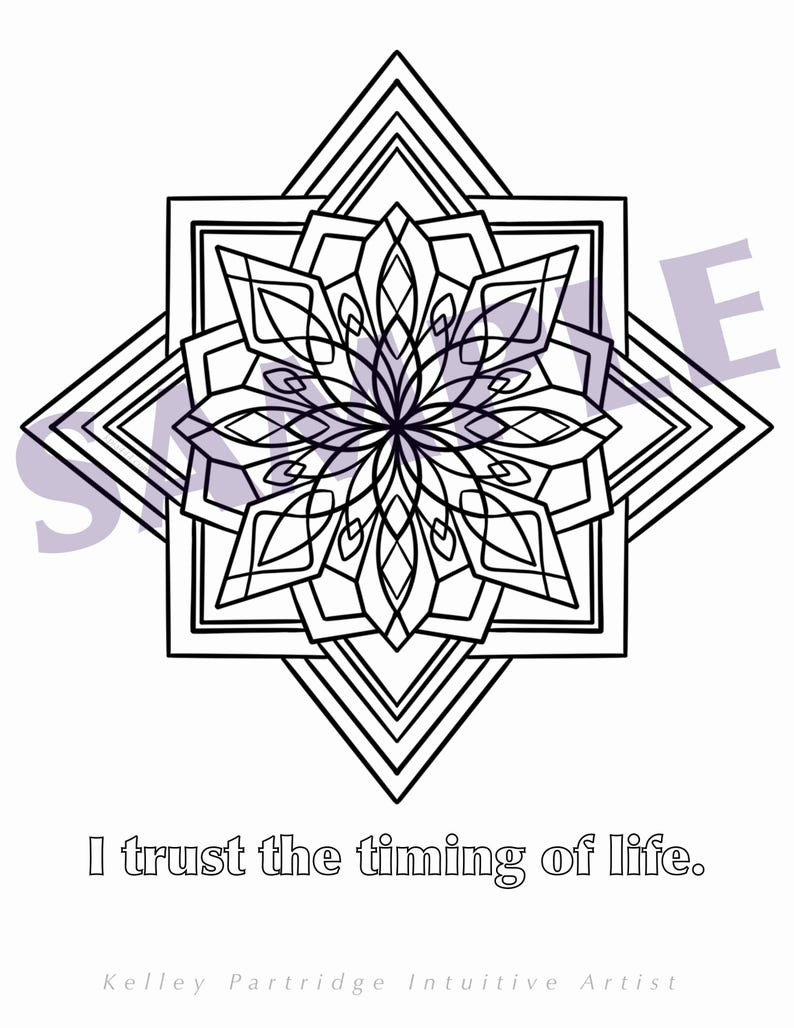 Coloring Page Spiritual Printable Zen Art - Etsy Australia