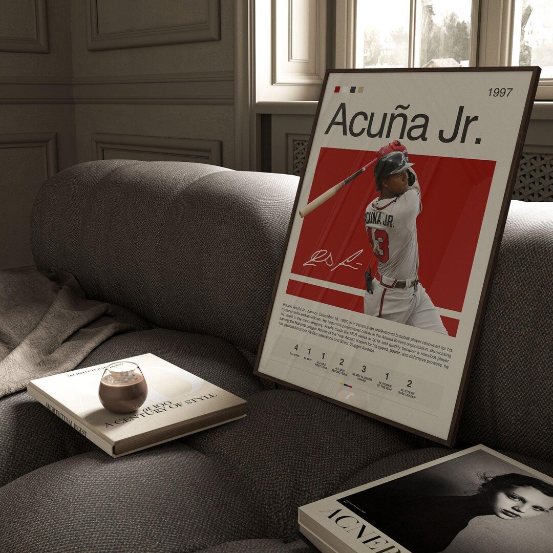 Luxury Ronald Acuna Jr. Poster, Atlanta Braves, Baseball Prints, Sports ...