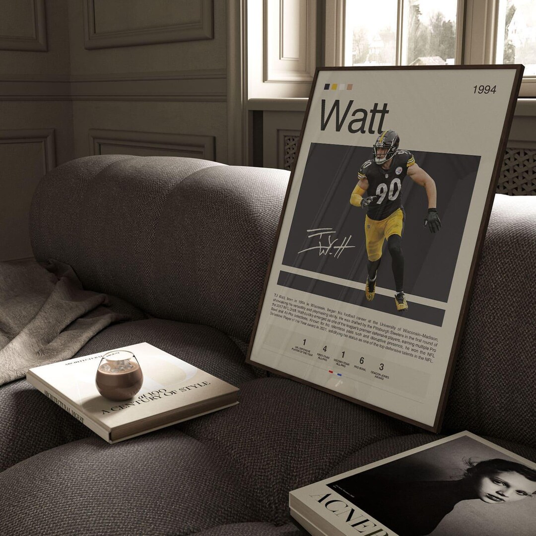 Luxury TJ Watt Poster,pittsburgh Stealers Poster,pittsburgh Fan, NFL ...