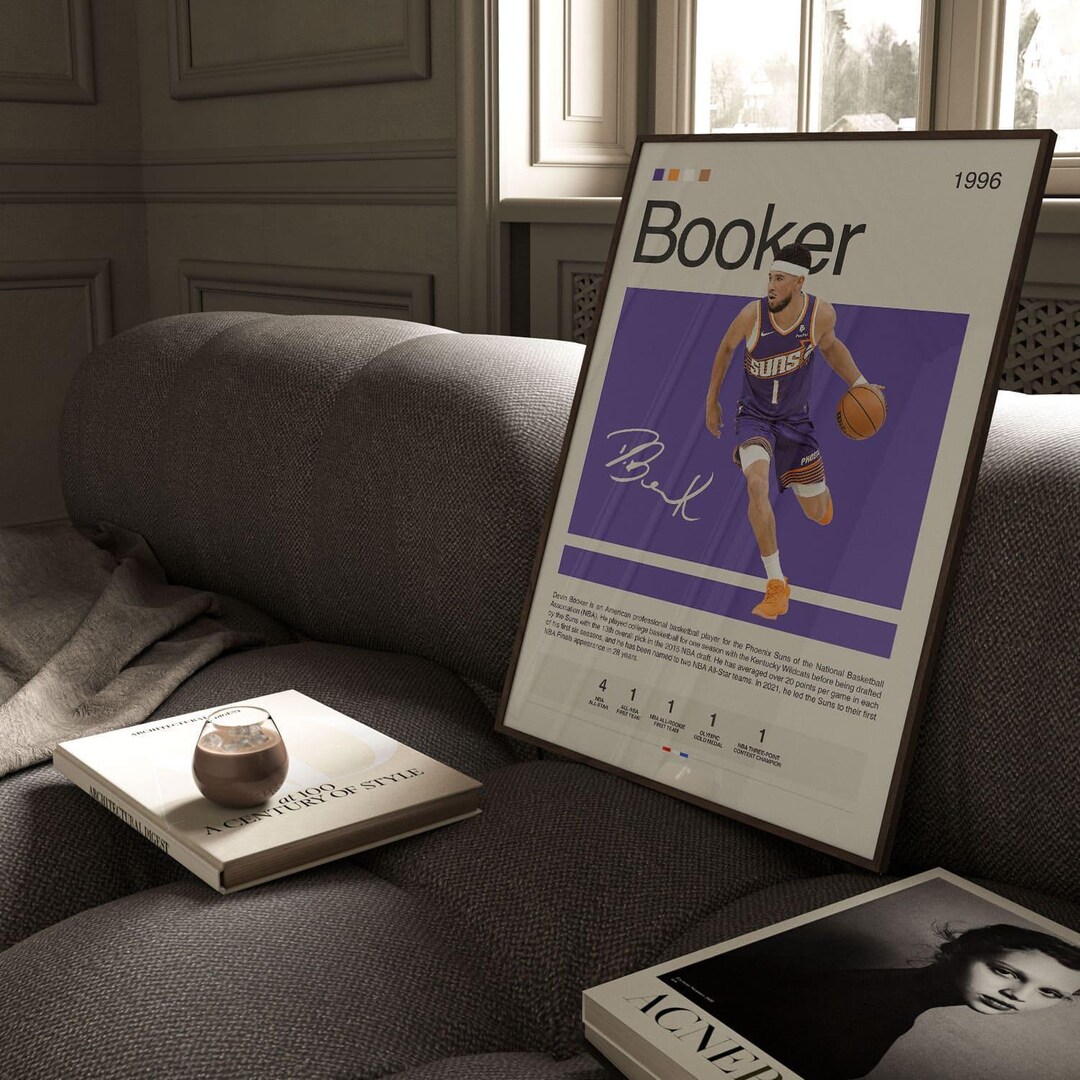 Devin Booker Poster, Phoenix Suns Poster,nba Poster, Sports Poster, Mid ...