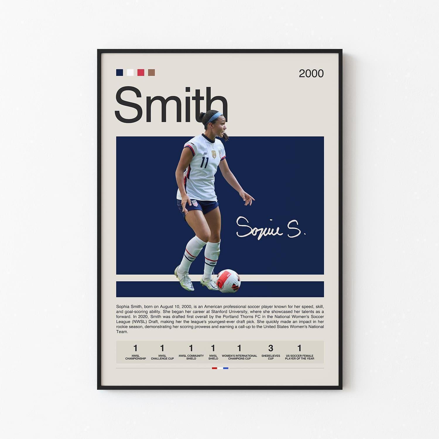 Sophia Smith Poster, USWNT Poster, Portland Thorns Poster, Sports ...