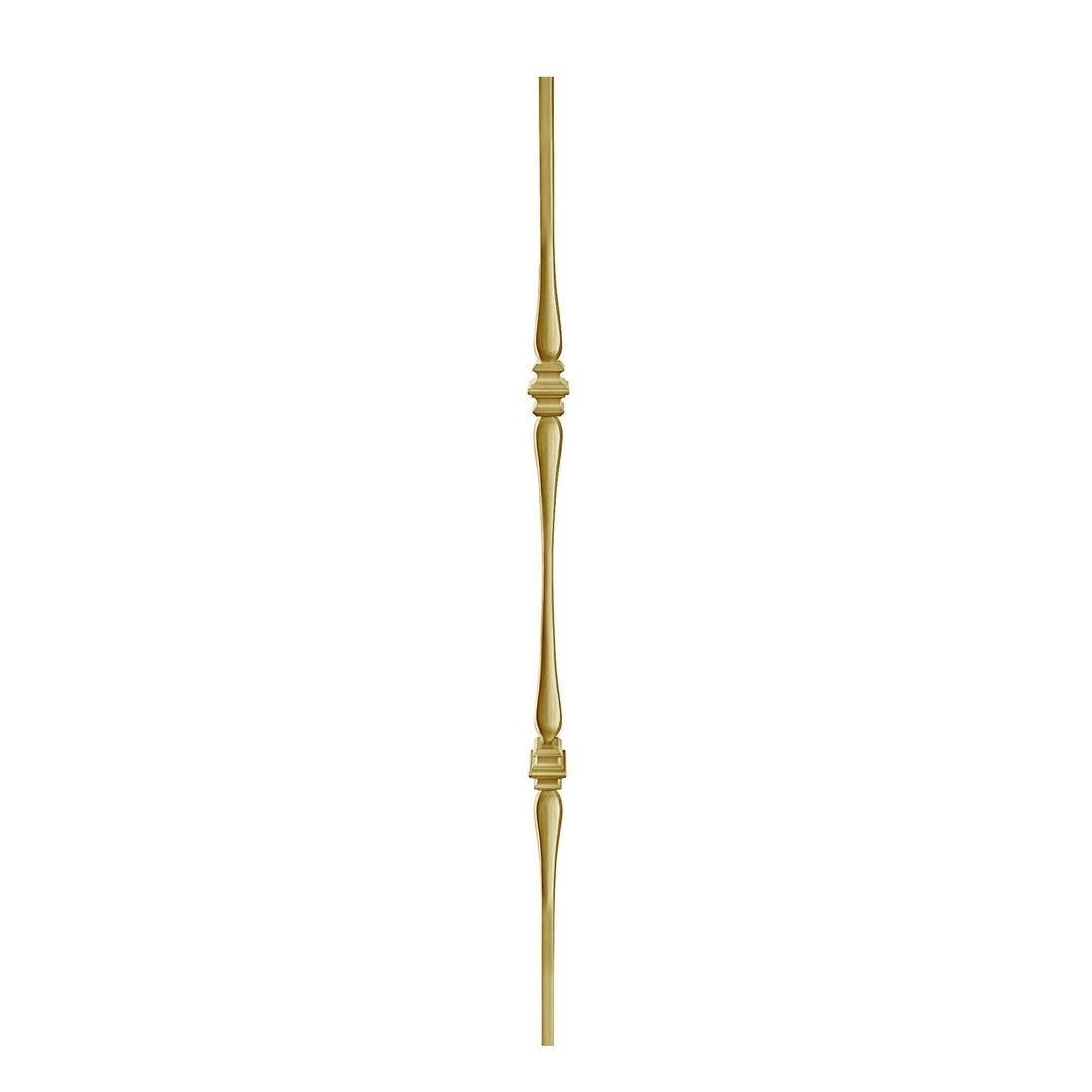 Double Spoon 1/2" Hollow Metal Insert Square Shaft Baluster (brass Gold ...