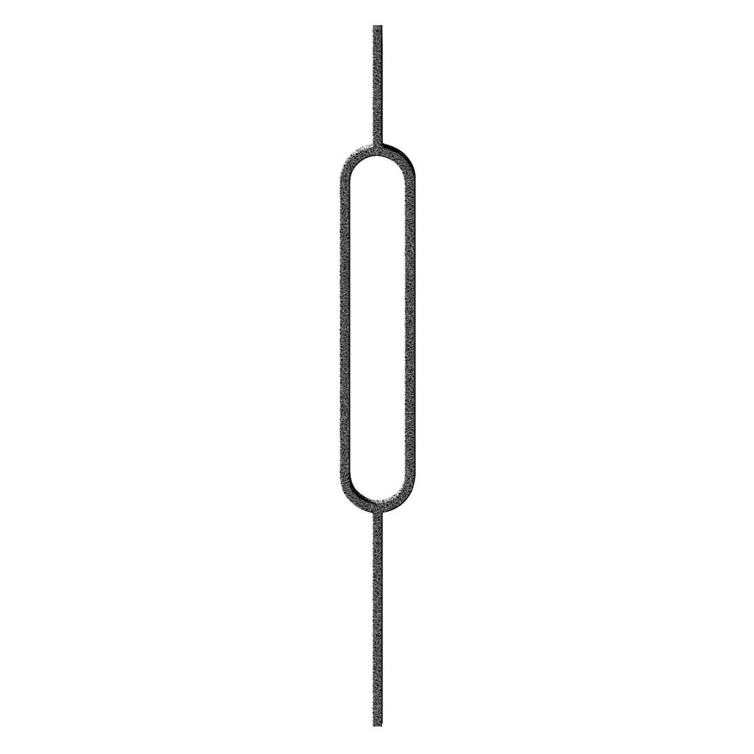 Oval 1/2" Hollow Metal Insert Square Shaft Baluster (3.75" Width, 20 ...