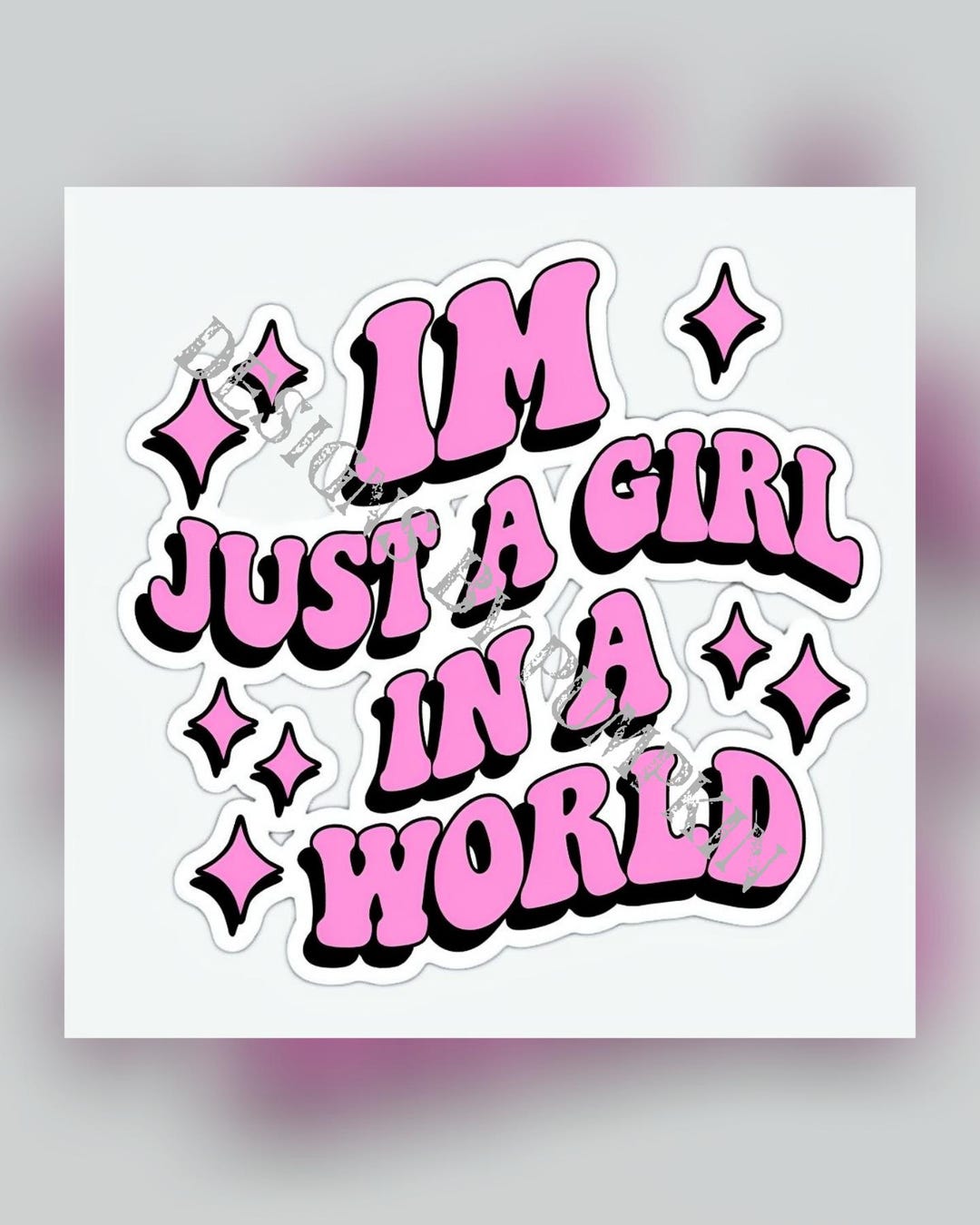 I'm Just a Girl Set, Png, Sticker Print, Digital Download - Etsy