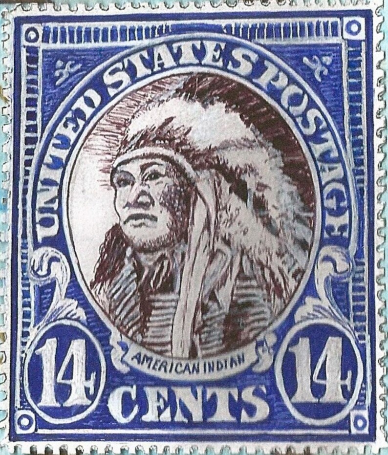 Signed Native American Art Card Set: Indigenous Stamp Design - Etsy