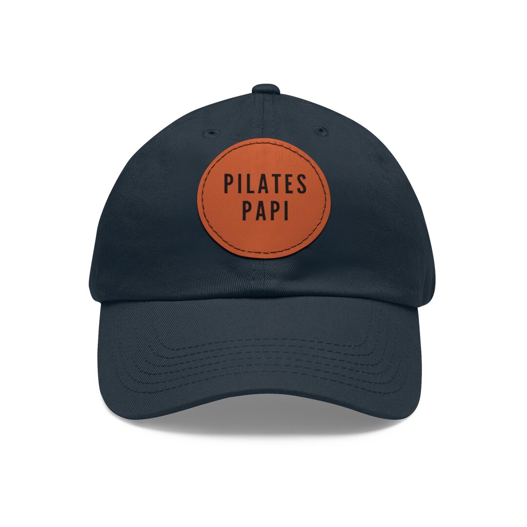 Pilates Papi Hat Round Leather Patch - Etsy