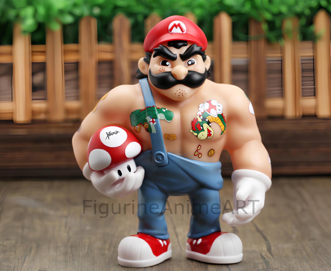 Mario and Luigi Muscular Figure 20cm / 8 Inches - Etsy