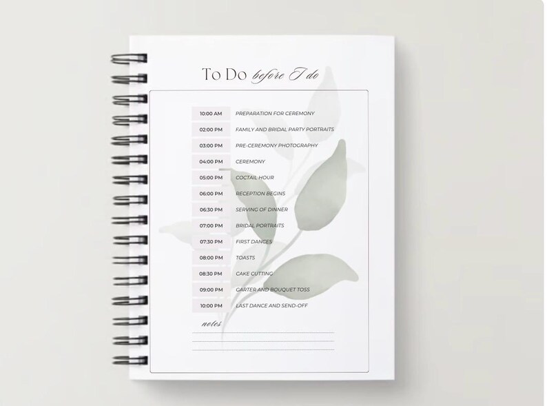Wedding Day Planner - Etsy