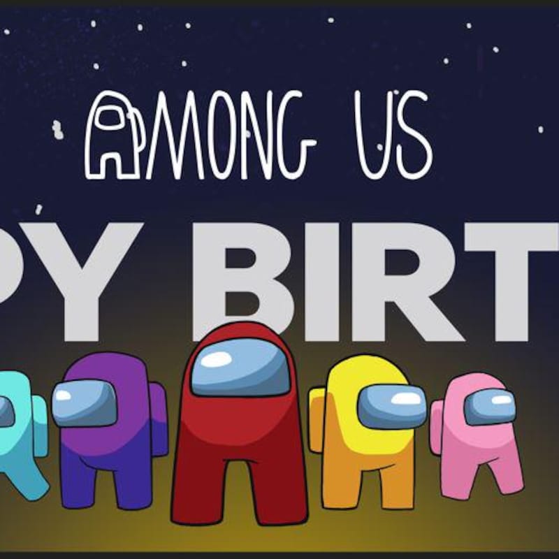 Among Us Birthday Banner - Etsy