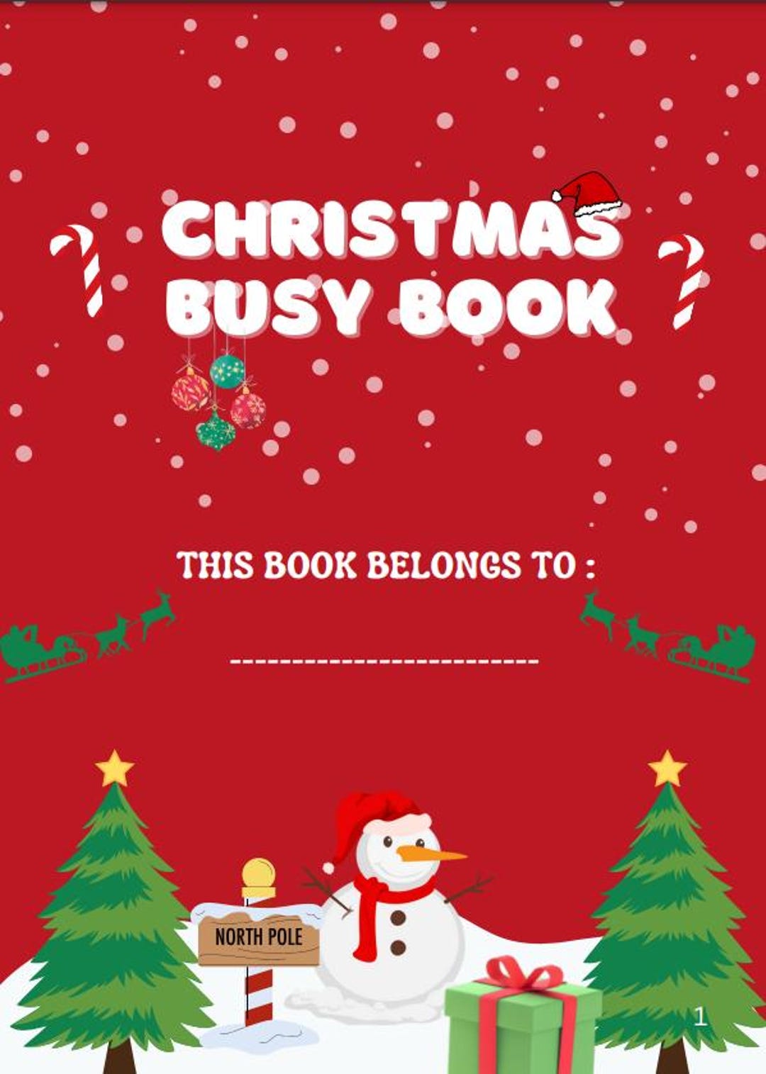 Christmas Themed Busy Book for Kids. 20 Pages of Fun Activities Lo ...