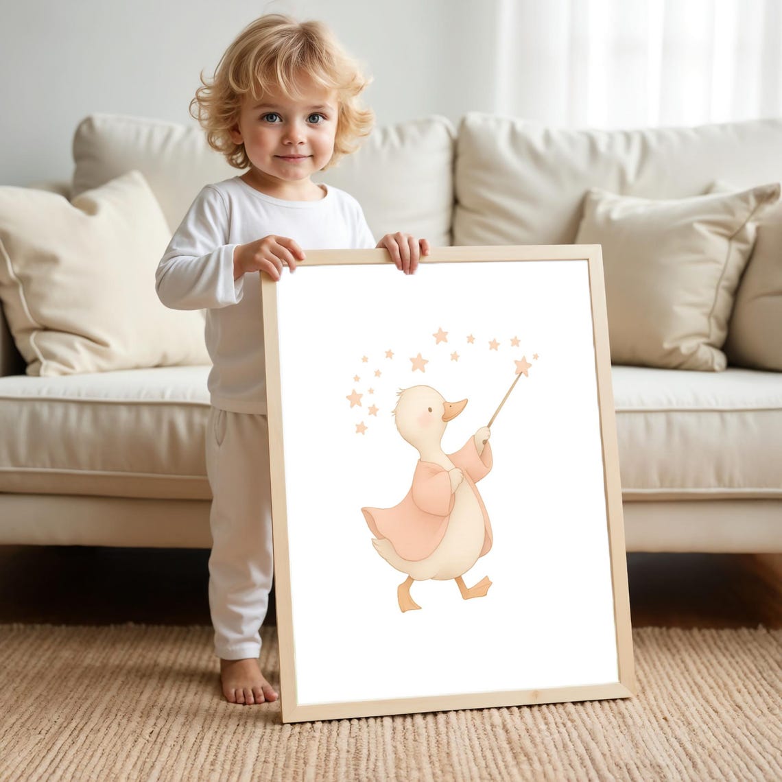 Halloween Duck Nursery Wall Art Set, Baby Girl Room Decor, Cute Magical ...