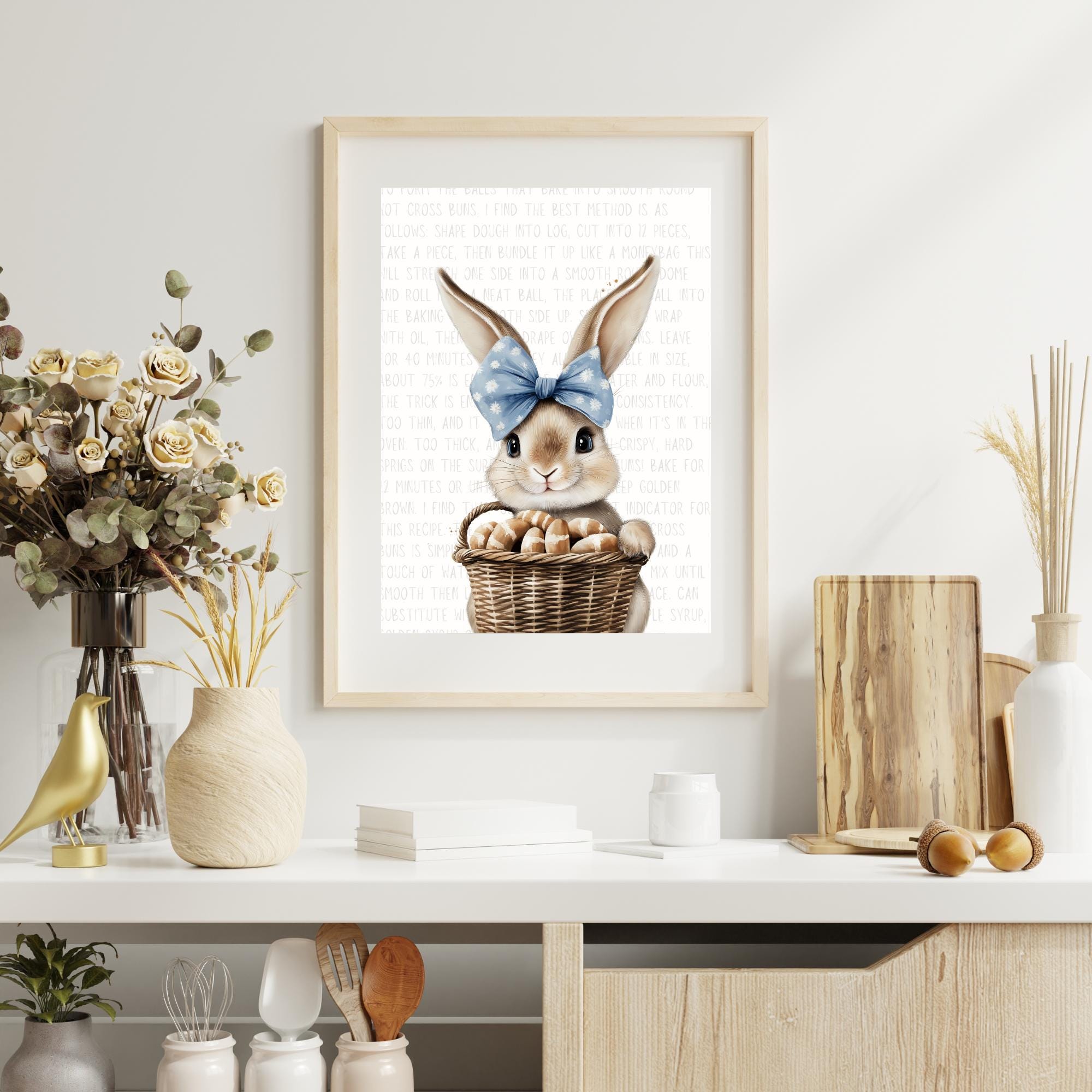 Set of 3 Easter Bunny Prints - Printable Spring Art for Instant ...