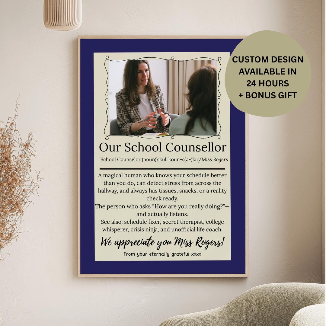 School Counsellor Appreciation Poster, Printable Gift From Students ...
