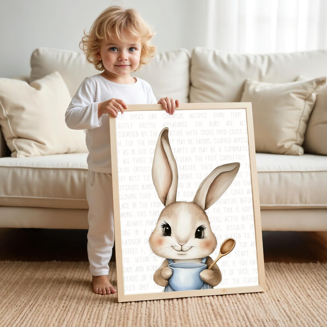 Set of 3 Easter Bunny Prints - Printable Spring Art for Instant ...