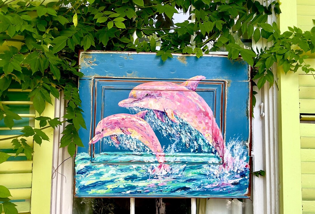 PINK DOLPHIN PAINTING Pinky and Pinkette the Real Pink Dolphins in ...