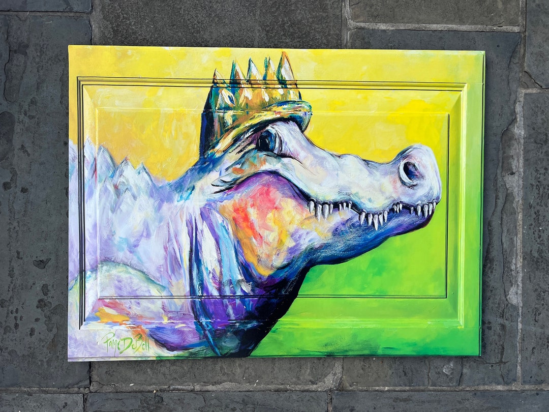 KING GATOR Painting**gallery Wrapped Giclee 30” X 40" ** New Orleans ...