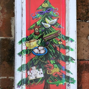 New Orleans CHRISTMAS TREE PAINTING 12 X 24 Gallery Wrapped Giclee ...