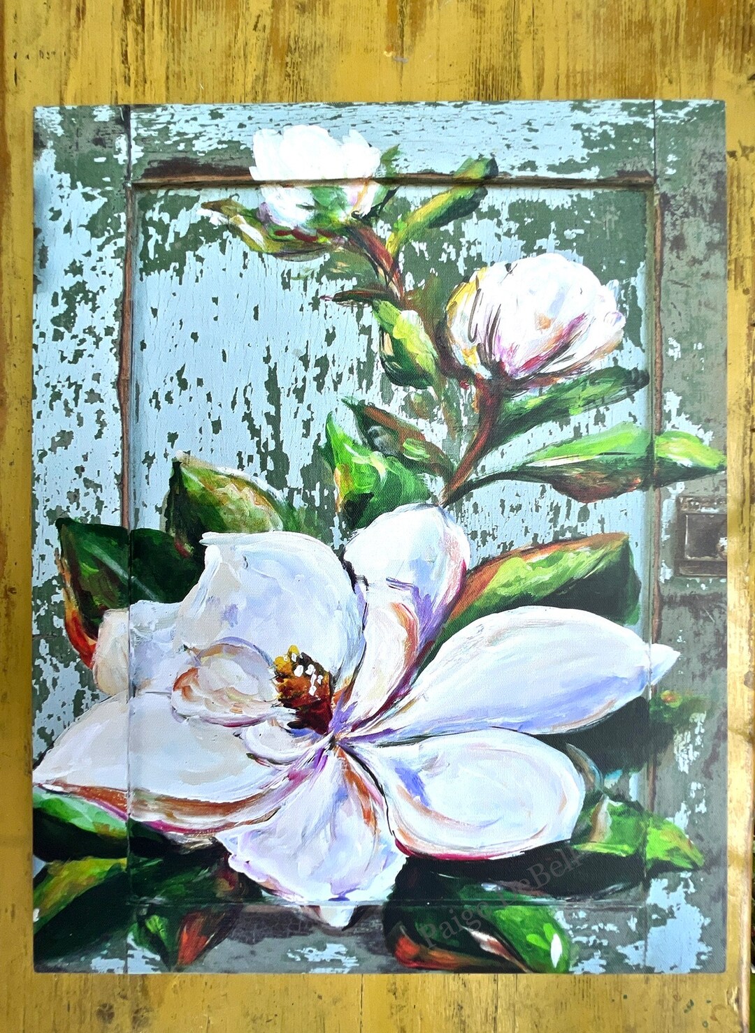 SOUTHERN MAGNOLIA Painting** Gallery Wrapped Canvas Giclee 16" X 20 ...