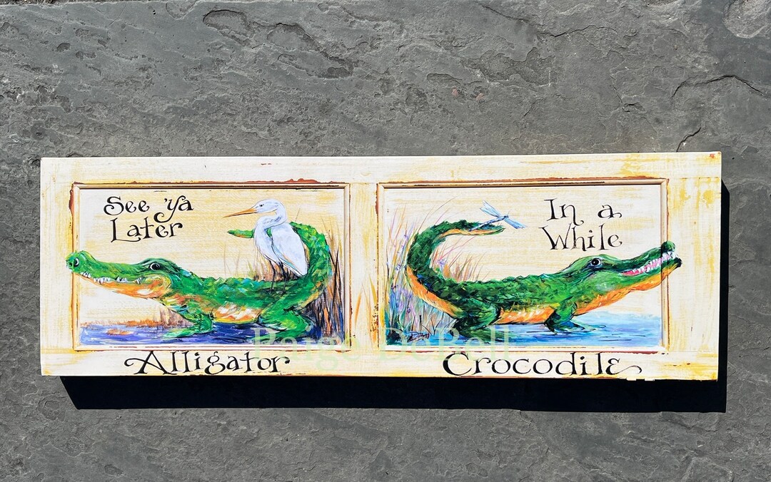 See Ya Later Alligator, in a While Crocodile Paintinggallery Wrapped ...