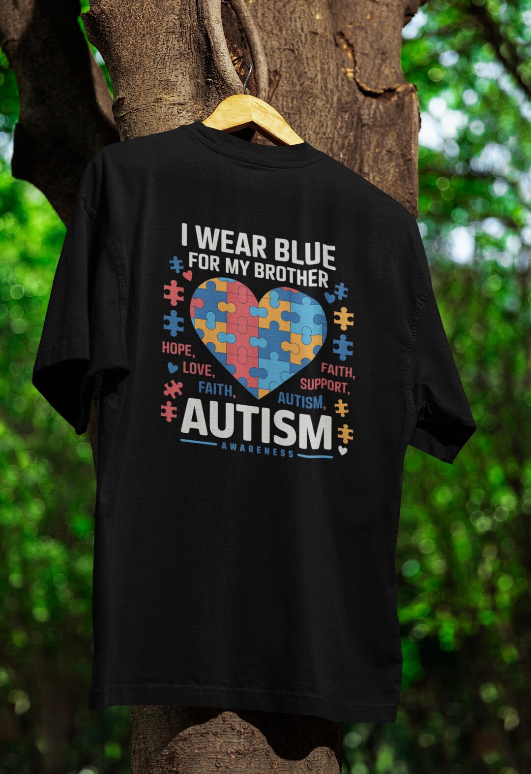 I Wear Blue for My Brother PNG, Kids Autism Awareness PNG, Support ...