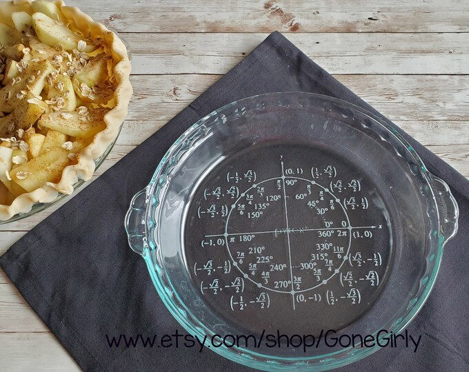Unit Circle. Trigonometry. Engraved Pie Plate. STEM Gift, Great for ...