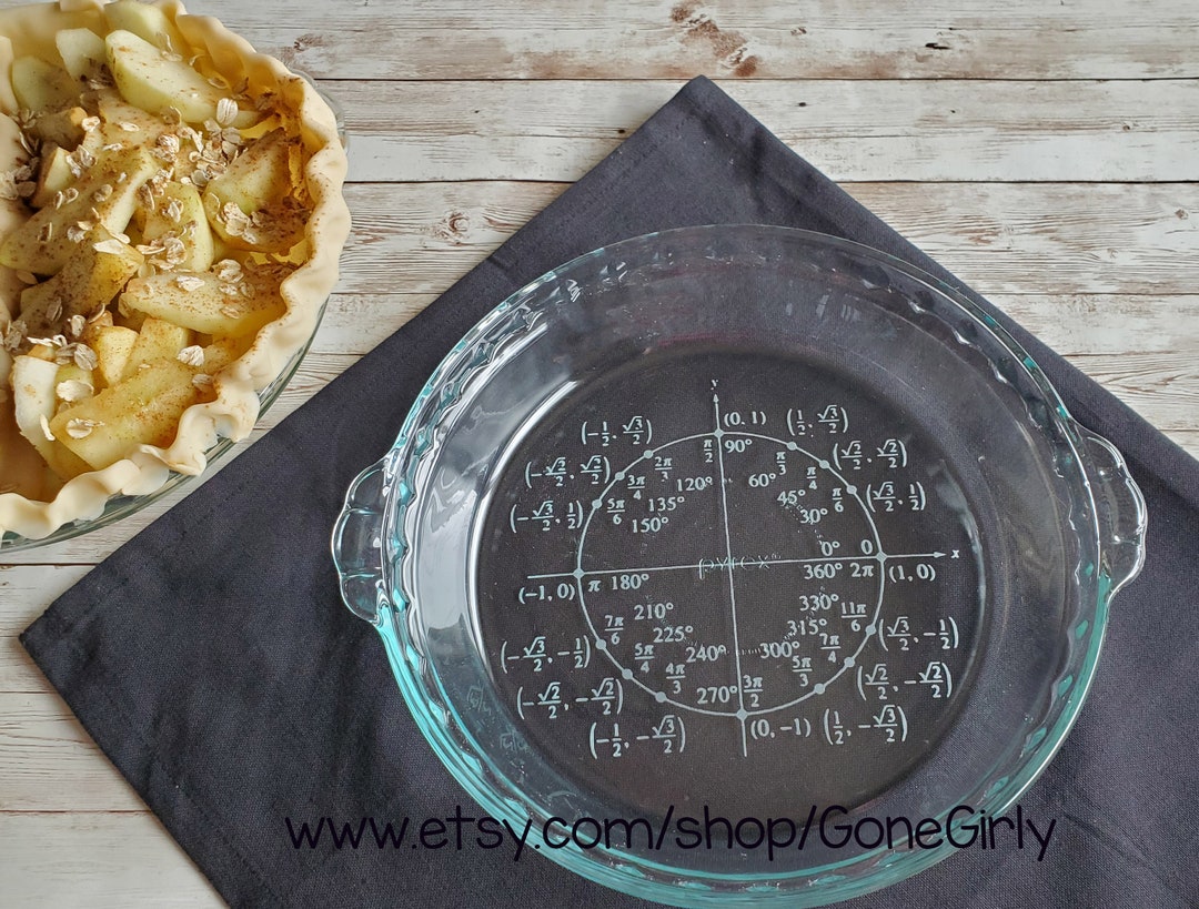 Unit Circle. Trigonometry. Engraved Pie Plate. - Etsy