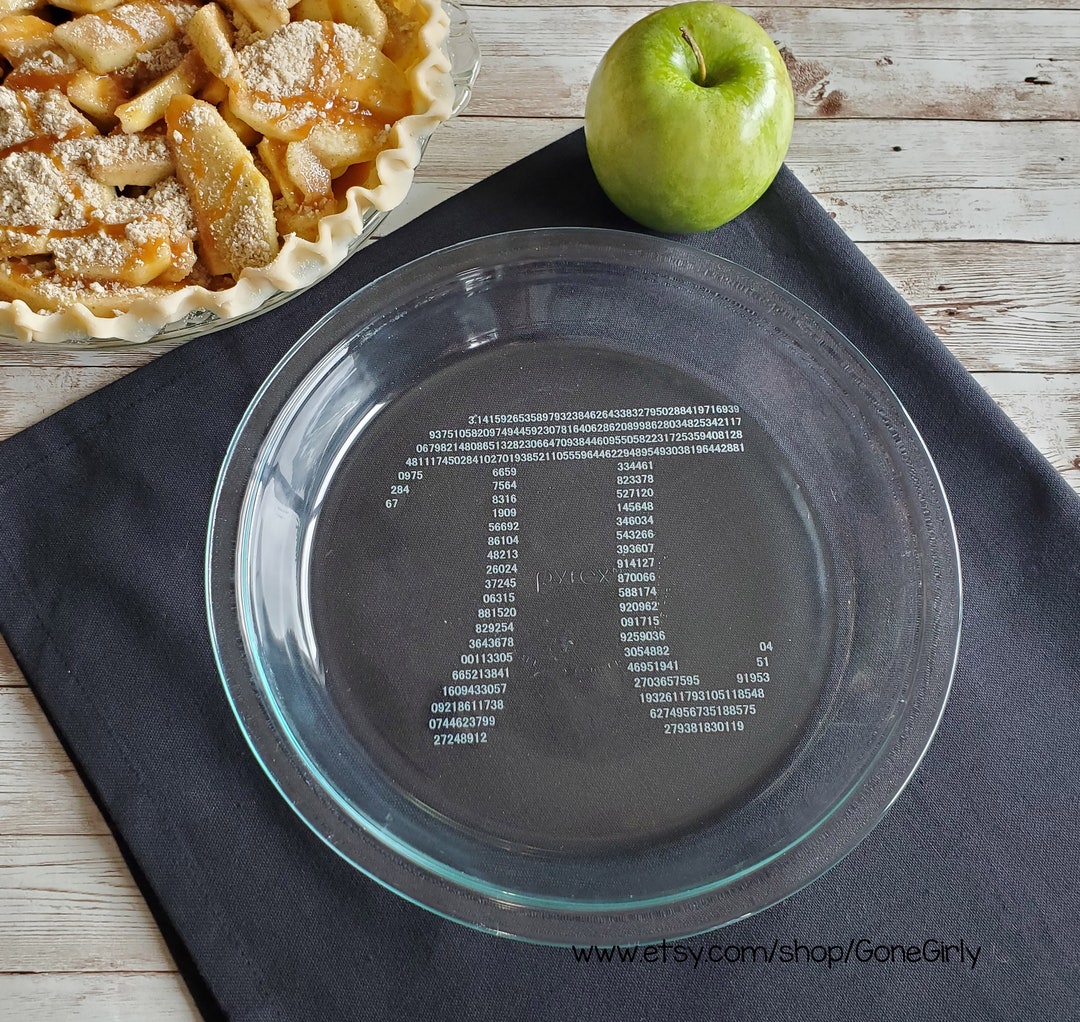 Pi Day Plate - Etched Glass Pie Dish, Math Teacher Gift - Etsy