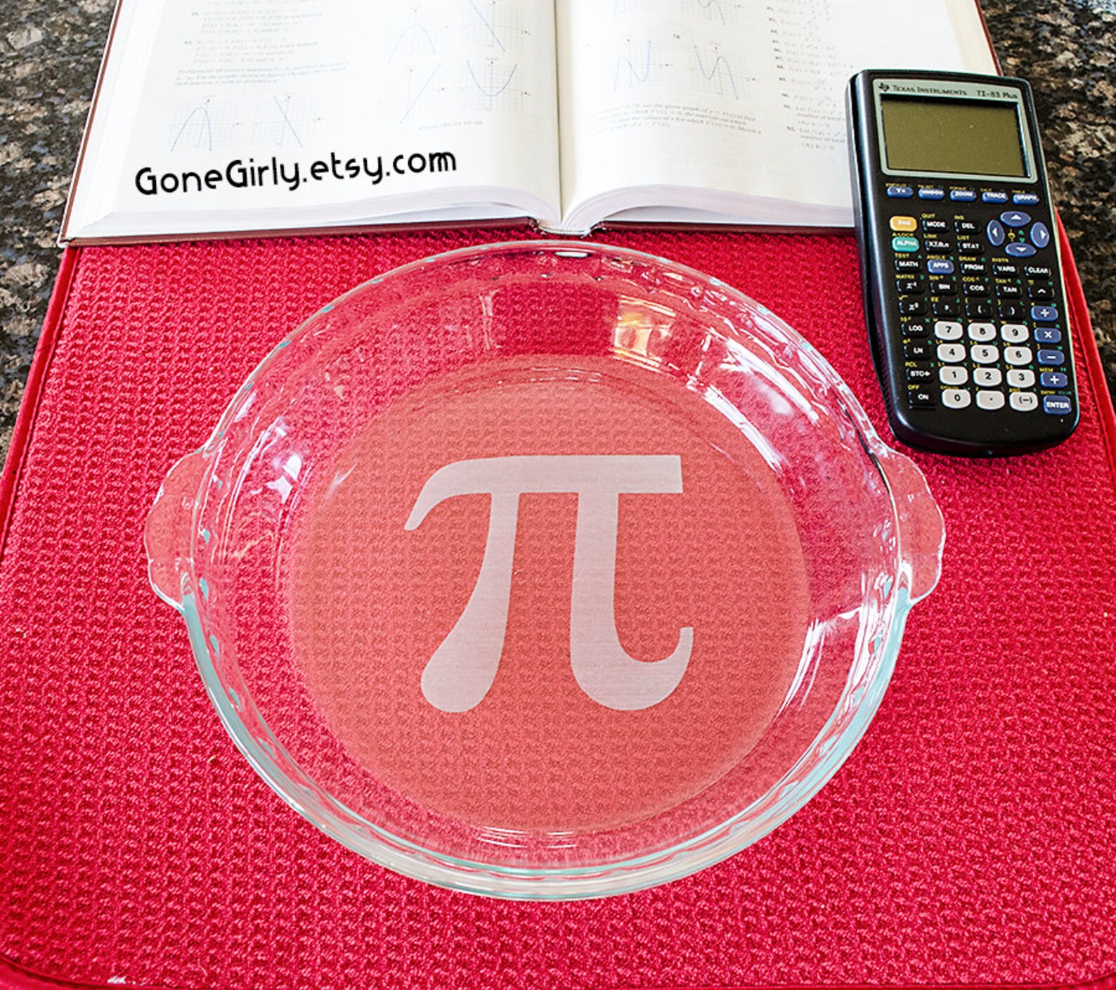 Just Pi Pie Plate 3.14 - Laser Engraved Math Basic or Deep Dish Pie ...